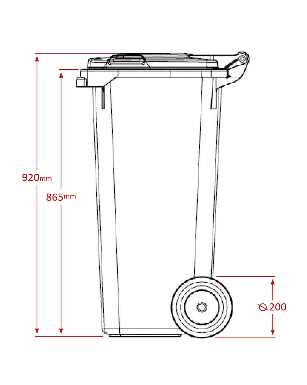 120L Bin | 2 Wheel Bin | MASTEC