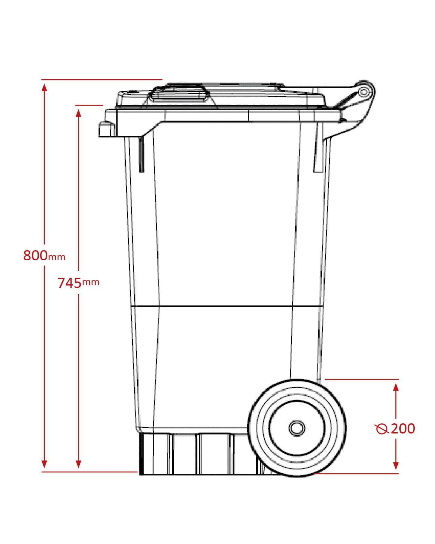 80L Bin | Compact 2 Wheel Bin | MASTEC